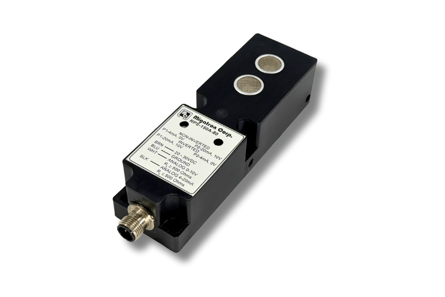 RPS-150A Wide Beam Ultrasonic Sensor | Ultrasonic Sensors | Migatron Corp.